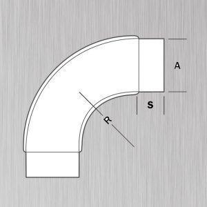 90° Die Stamped 20 Gauge Flanged Elbow - Spiral Fittings