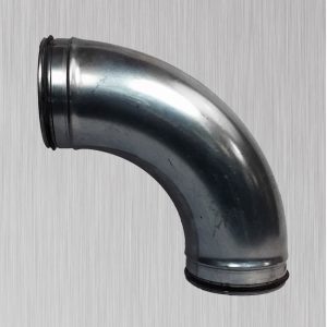 90 degree die stamped 1.5 CLR Elbow with Gasket - Spiral Fittings